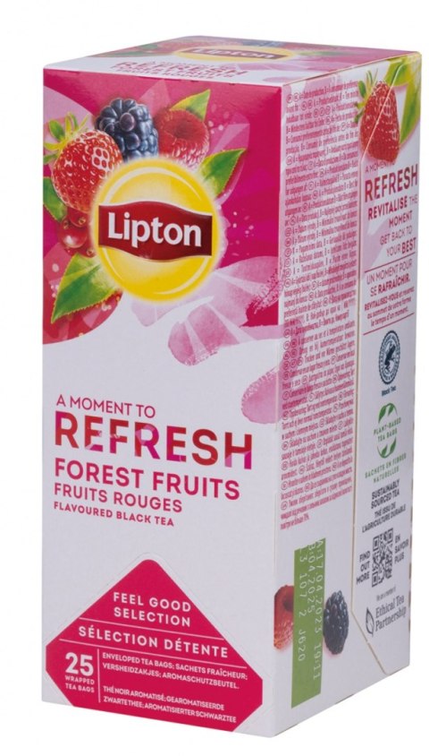 Herbata LIPTON Feel Good Selection, Refresh, owoce leśne, 25 kopert ...